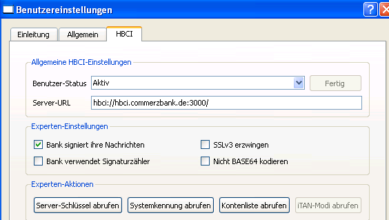 GnuCash, AqBanking und HBCI bei der Commerzbank einrichten - Abraxas